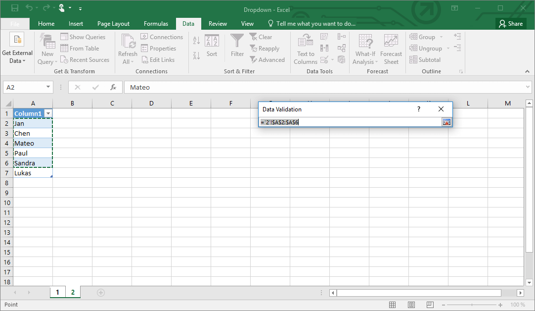 Modificare elenchi a discesa Excel | Come modificare gli elenchi - IONOS