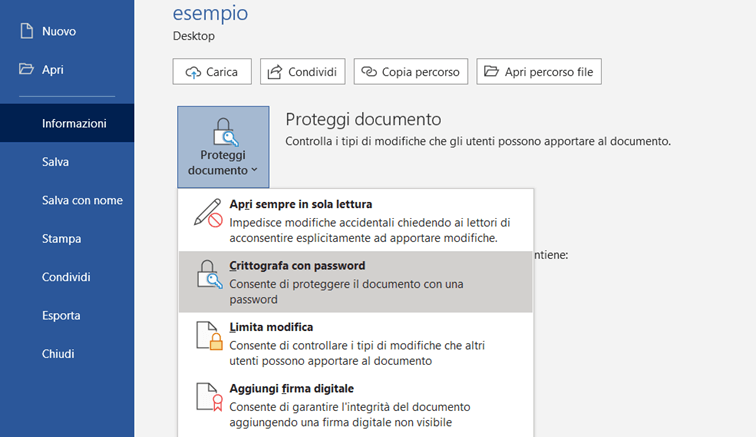 Crittografare i documenti Word e proteggerli con una password - IONOS