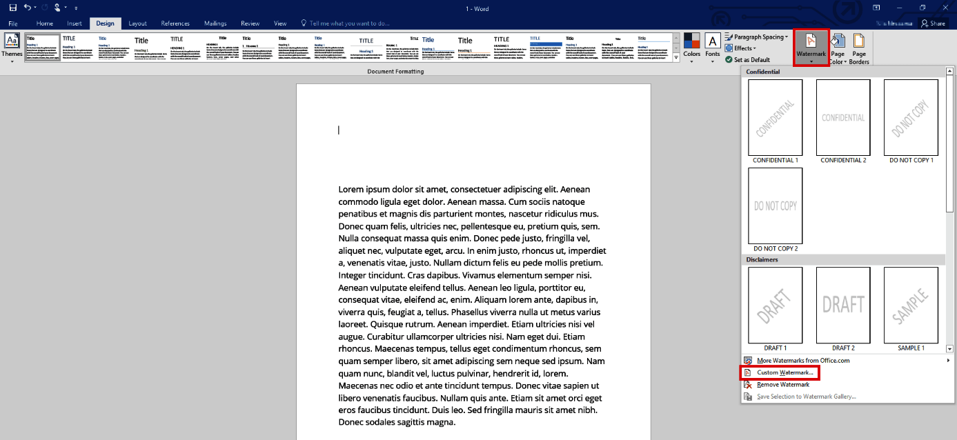 Inserire una filigrana in Word: come fare - IONOS