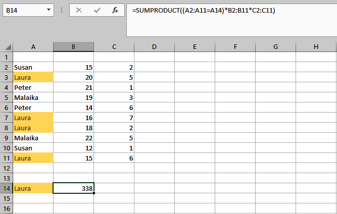 Excel: matrice Somma Prodotto spiegata in modo semplice - IONOS
