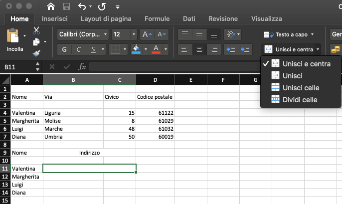 Collegare e unire le celle in Excel in pochi semplici passaggi - IONOS